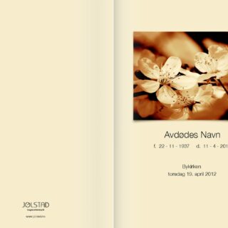 Programhefte til begravelse | Dahls begravelsesbyrå